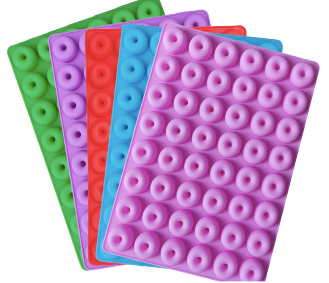 MINI DONUTS MOLD, 48 Cavity Silicone Candy Mold, Gummy Bear Mold, Resin ...