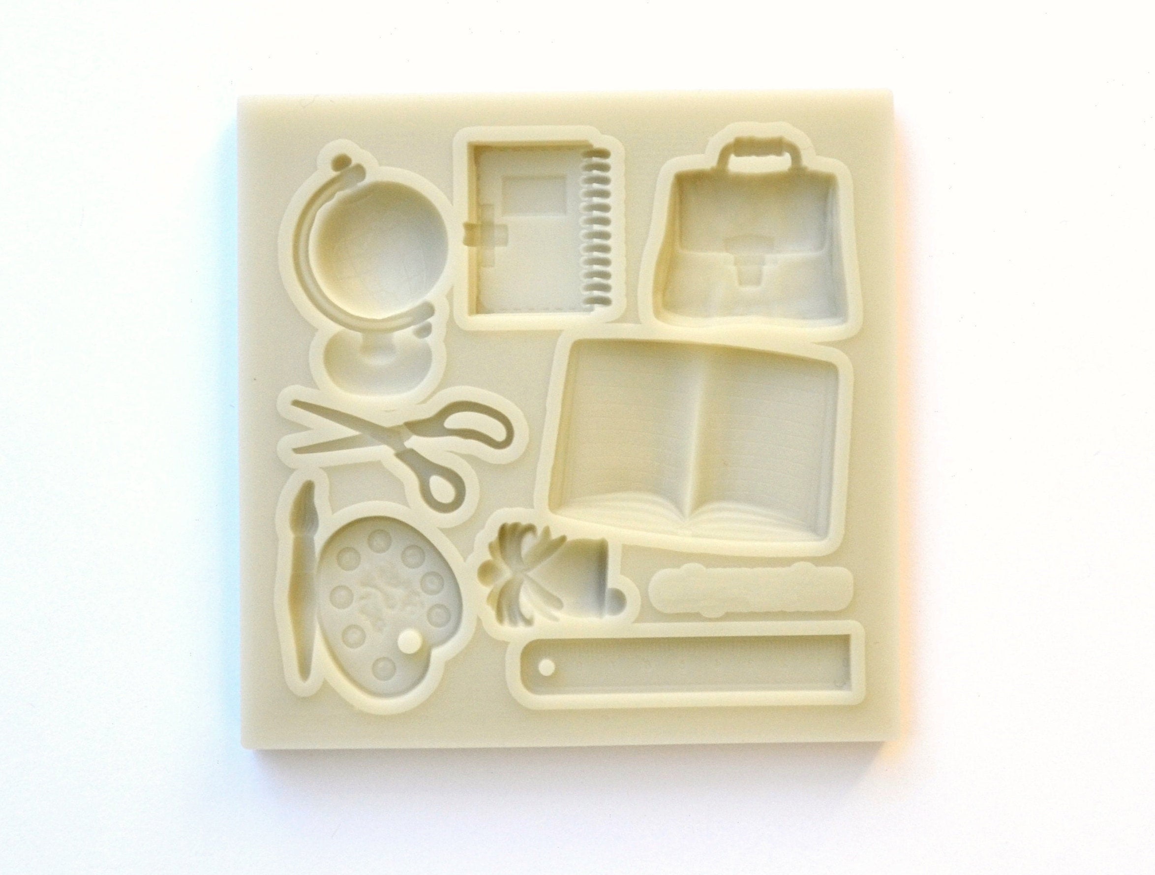 School Themed Silicone Mold, 8 Cavity Teacher Mold, Back to School ...