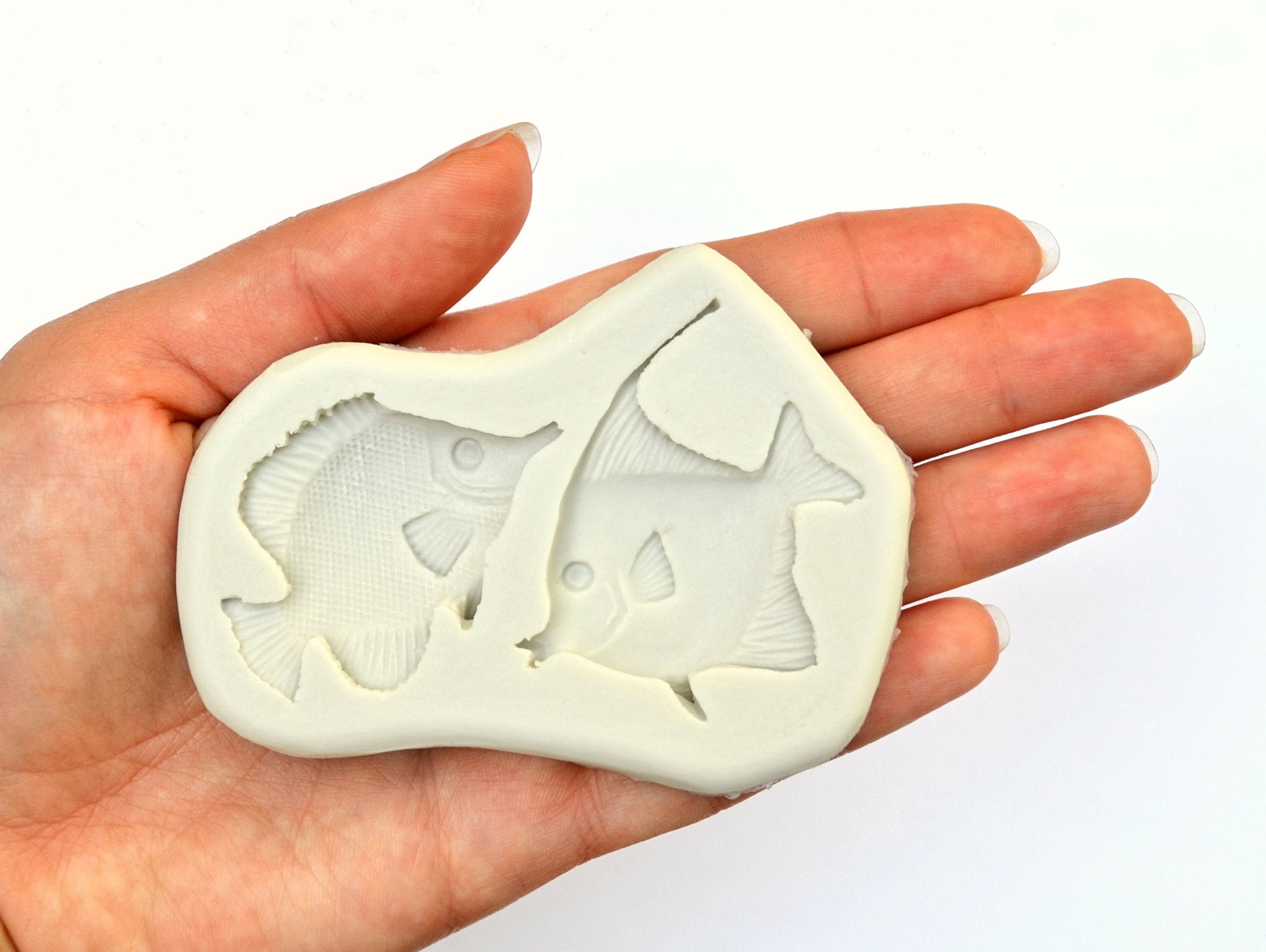 TROPICAL FISH MOLD, 2 Cavity Silicone Fondant Mold, Beach Theme Mold ...