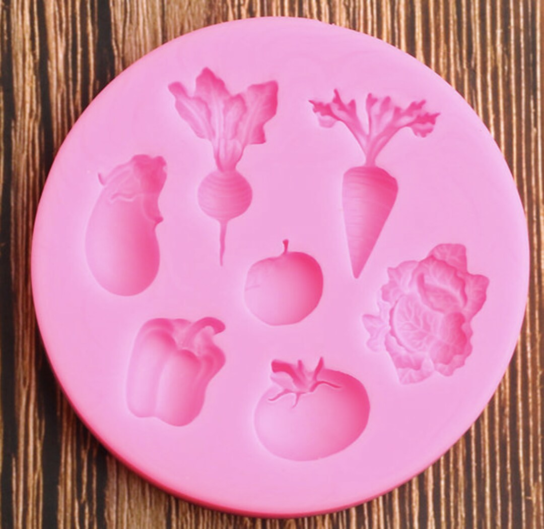 VEGETABLES MOLD - Carrot, Radish, Pepper, Tomato, Cabbage - Silicone ...