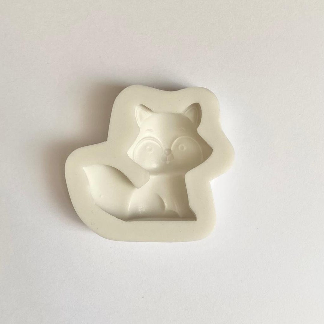 BABY FOX MOLD, Cute Fondant Mold, Silicone Chocolate Mold, Woodland ...