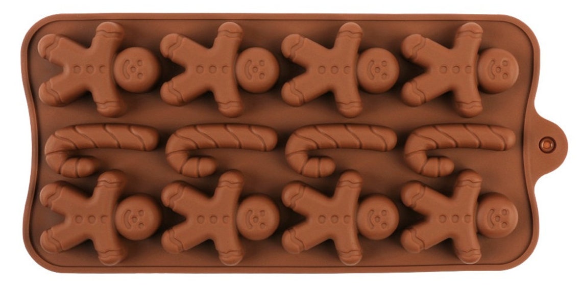 CHRISTMAS VARIETY MOLD Candy Cane & Gingerbread Candy Mold - Etsy