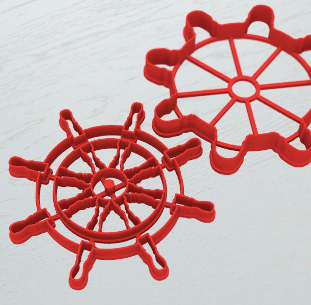 Ship's Wheel COOKIE CUTTER, Fondant Cutter, Nautical Theme Cake ...
