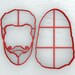COOL BEARD GUY Cookie Cutter, Fondant Cutter, Man Cookie Cutter, Father ...