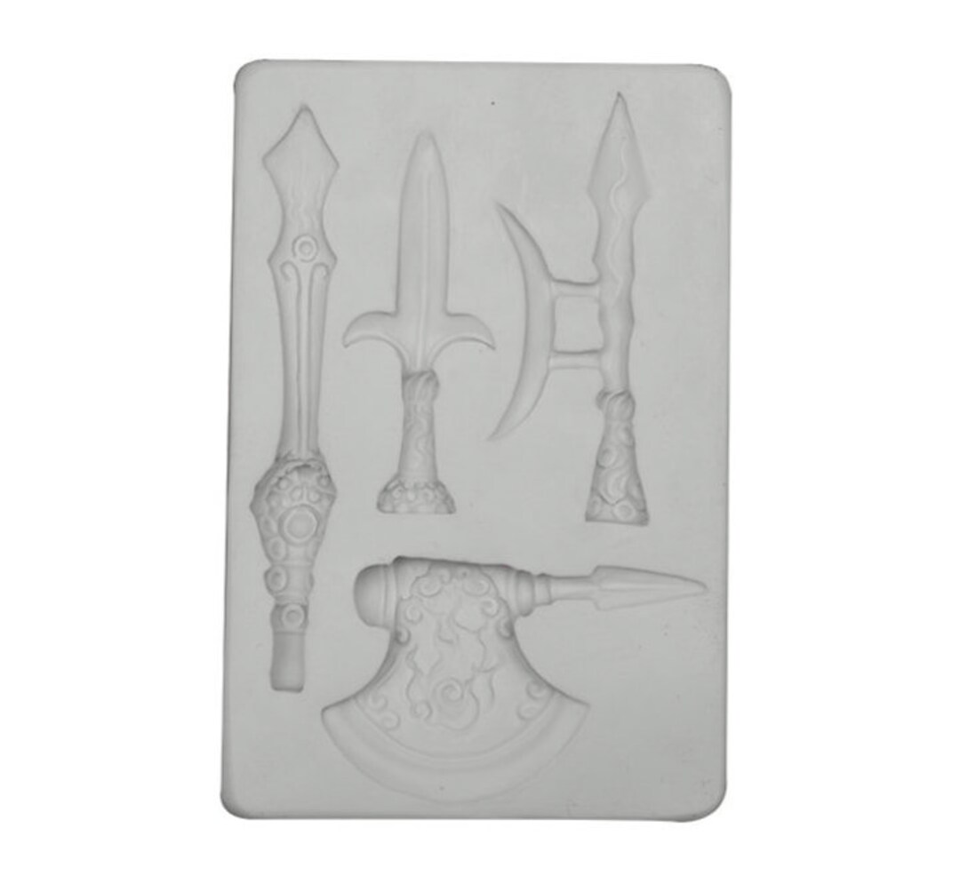 SWORD VARIETY MOLD, Fondant Mold, Axe Mold, Dagger, Cake Decoration ...