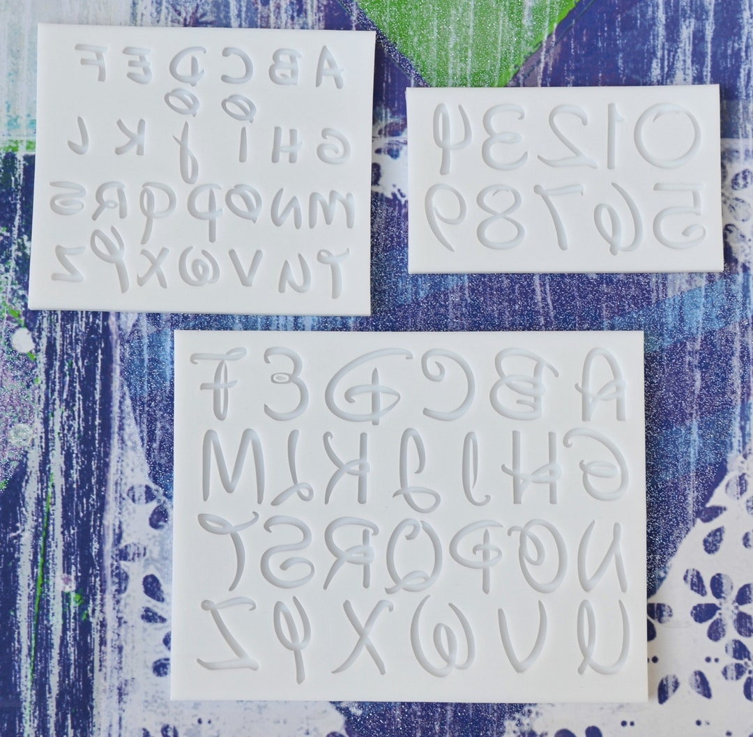 ALPHABET MOLD SET (uppercase Letters, Lowercase & Numbers) Silicone ...