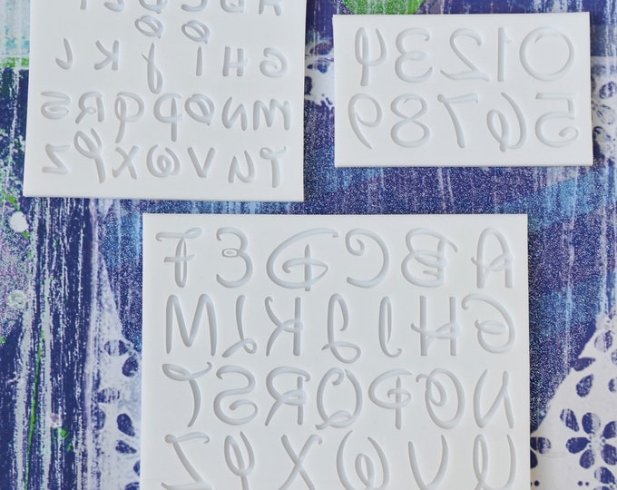 ALPHABET MOLD SET uppercase Letters Lowercase & Numbers - Etsy