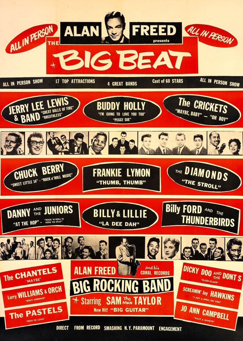 Alan Freed Big Beat Jerry Lee Buddy Holly Chuck Berry - Etsy