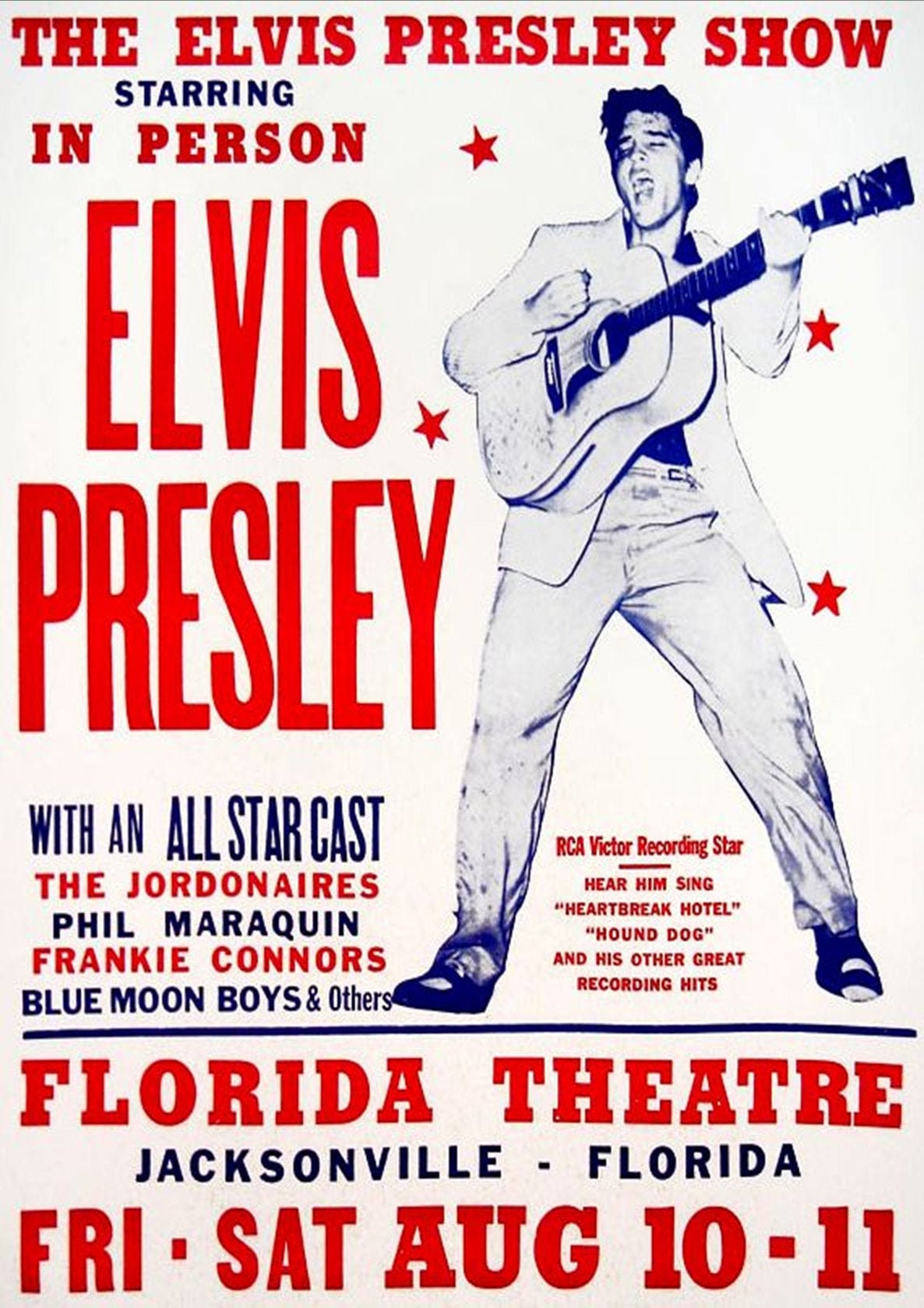 Elvis Presley Vintage Concert Poster 301 Etsy