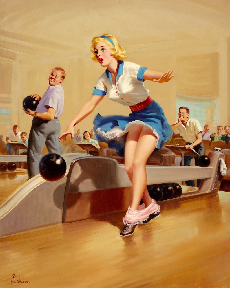Vintage Pin Up Girl Art Frahm 2388 Etsy