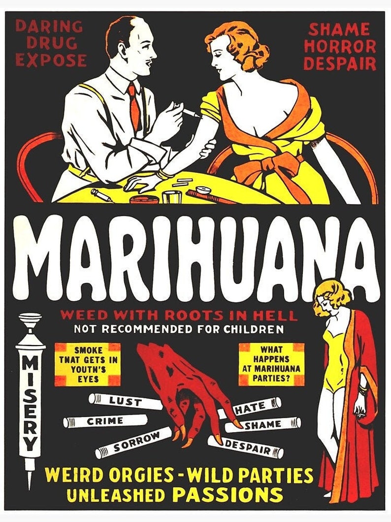 Vintage Marijuana Propaganda Poster Print 2840 - Etsy Vintage Marijuana Propaganda Poster Print 2840 - Etsy