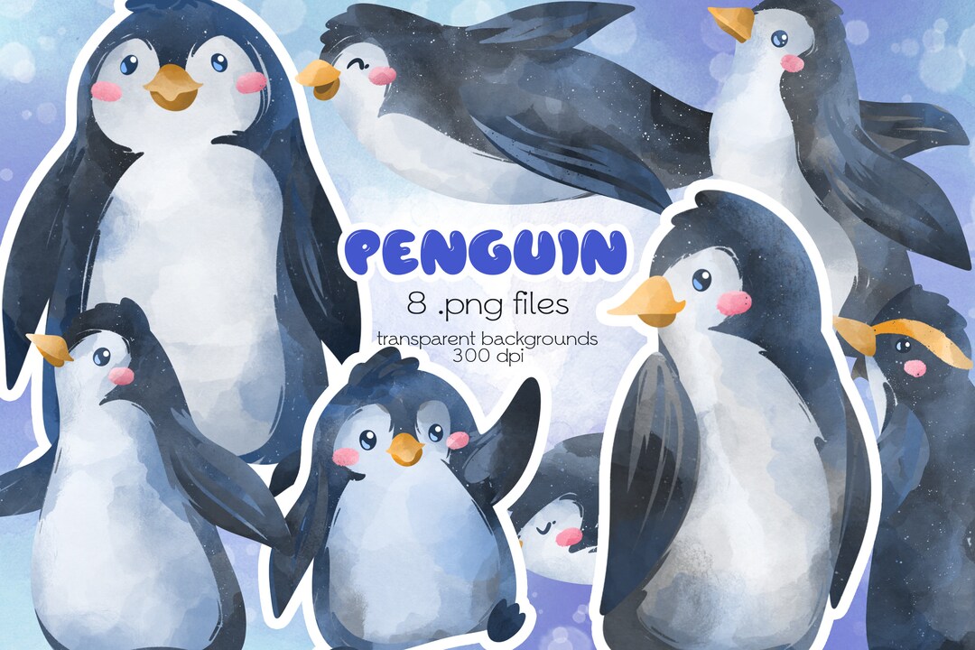 Penguin Clipart / PNG Files / Instant Download - Etsy