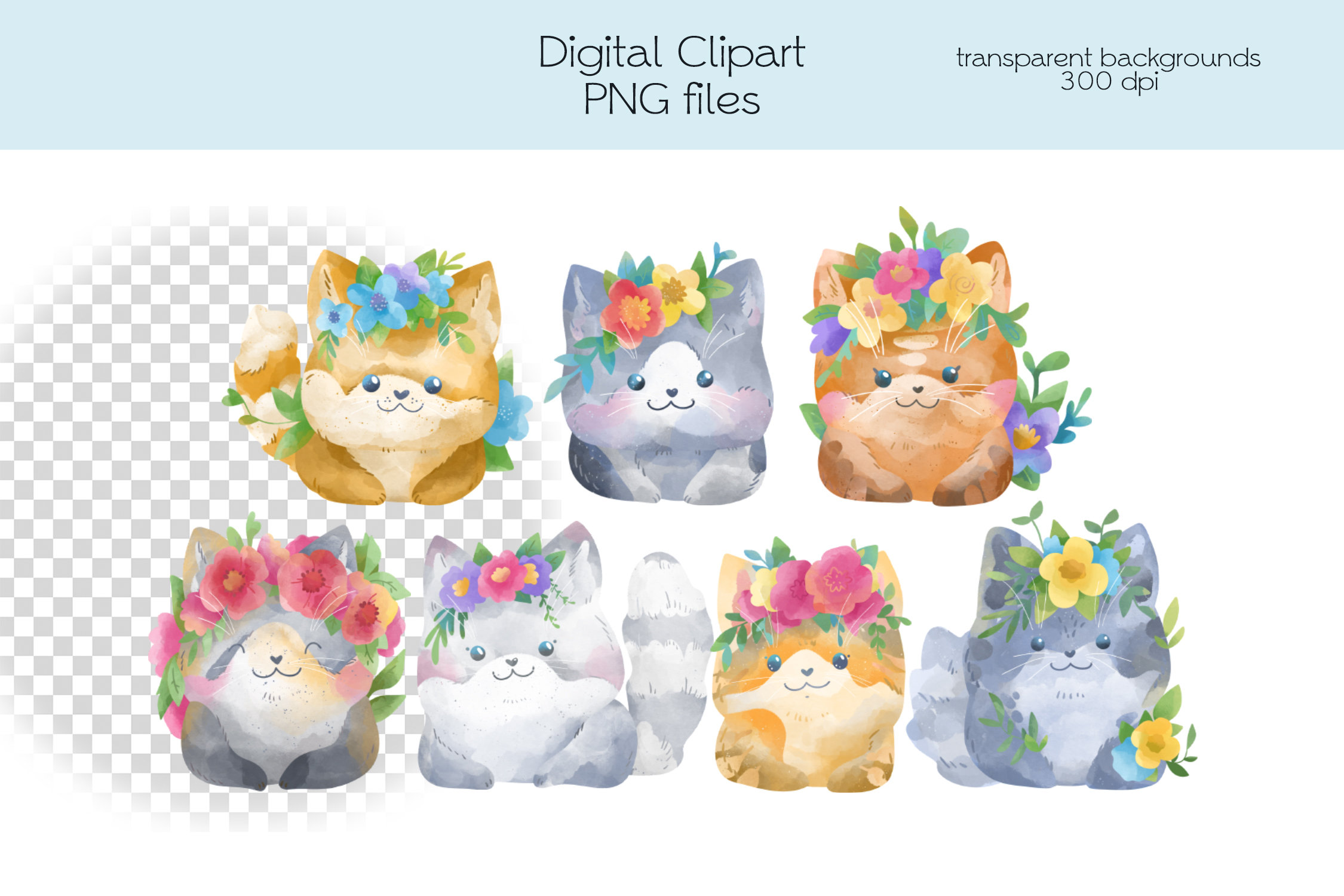 Cats Clipart / Pets / PNG Files / Instant Download - Etsy