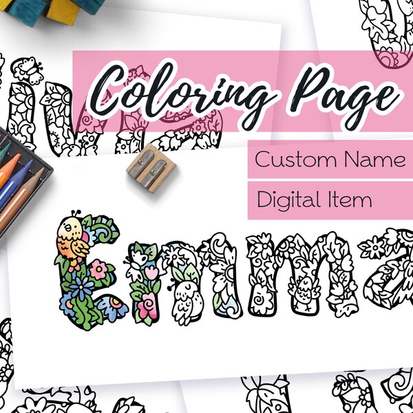 Flower Coloring Sheet - Etsy