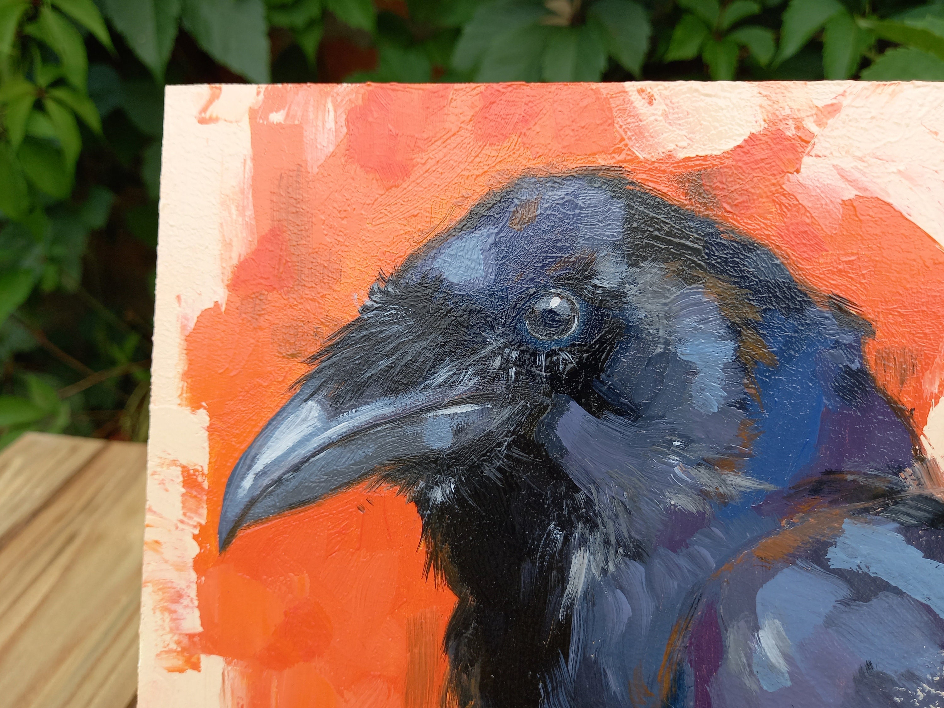 Black Raven / Original Oil Painting / Modern Mystical Art / Unique Gift ...