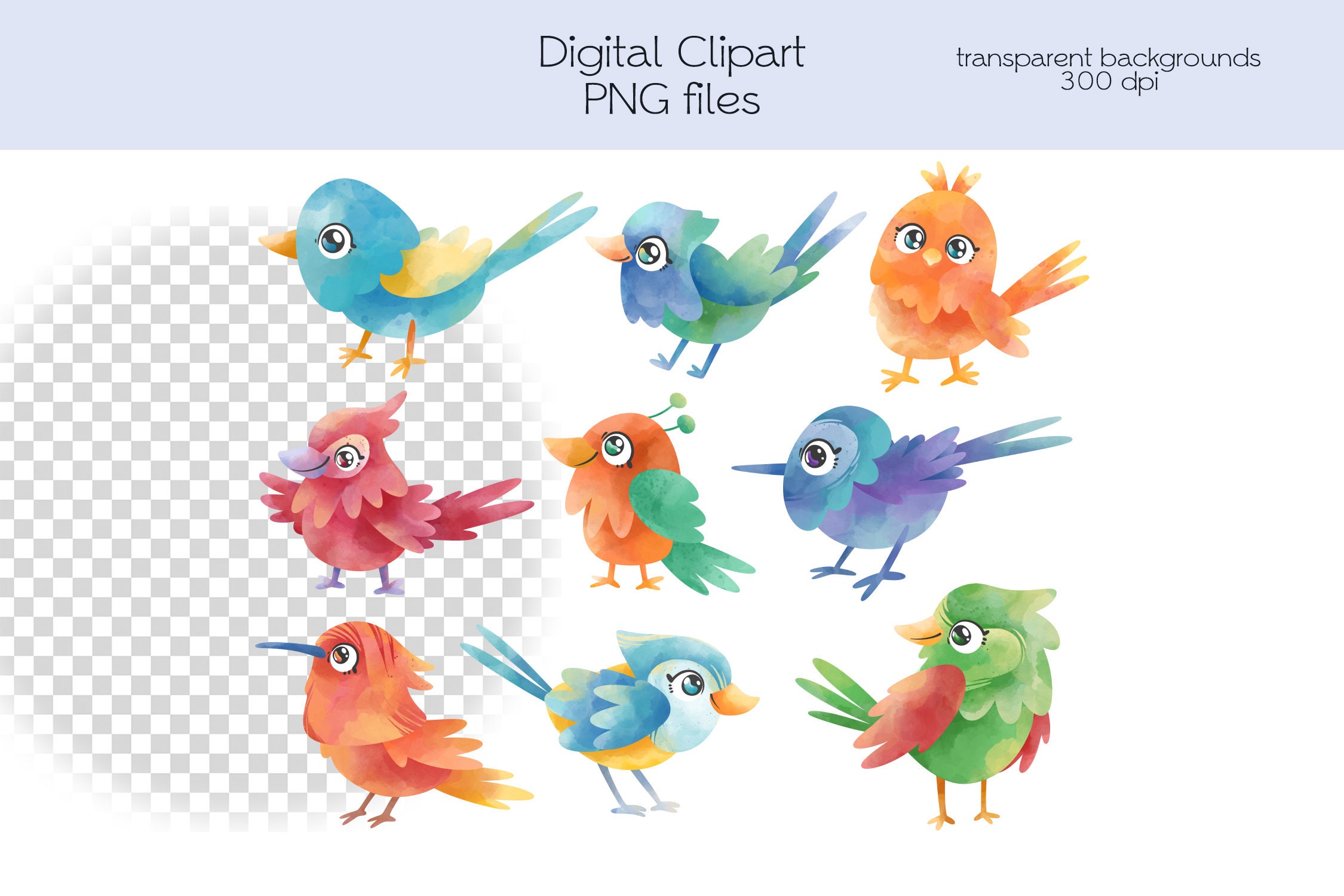 Birds Clipart / Little Birds / PNG Files / Instant Download - Etsy