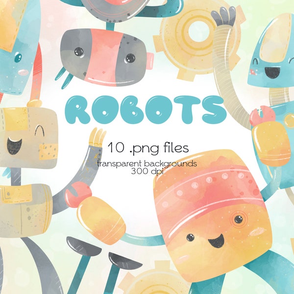 Robot Clipart - Etsy