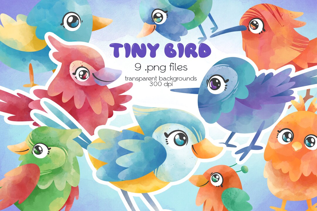 Birds Clipart / Little Birds / PNG Files / Instant Download - Etsy