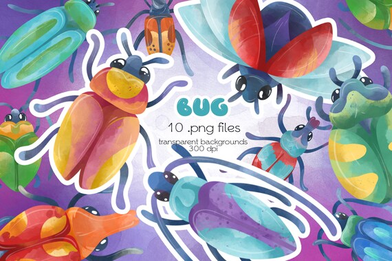Bugs Clipart / Garden Insect / PNG Files / Instant Download - Etsy