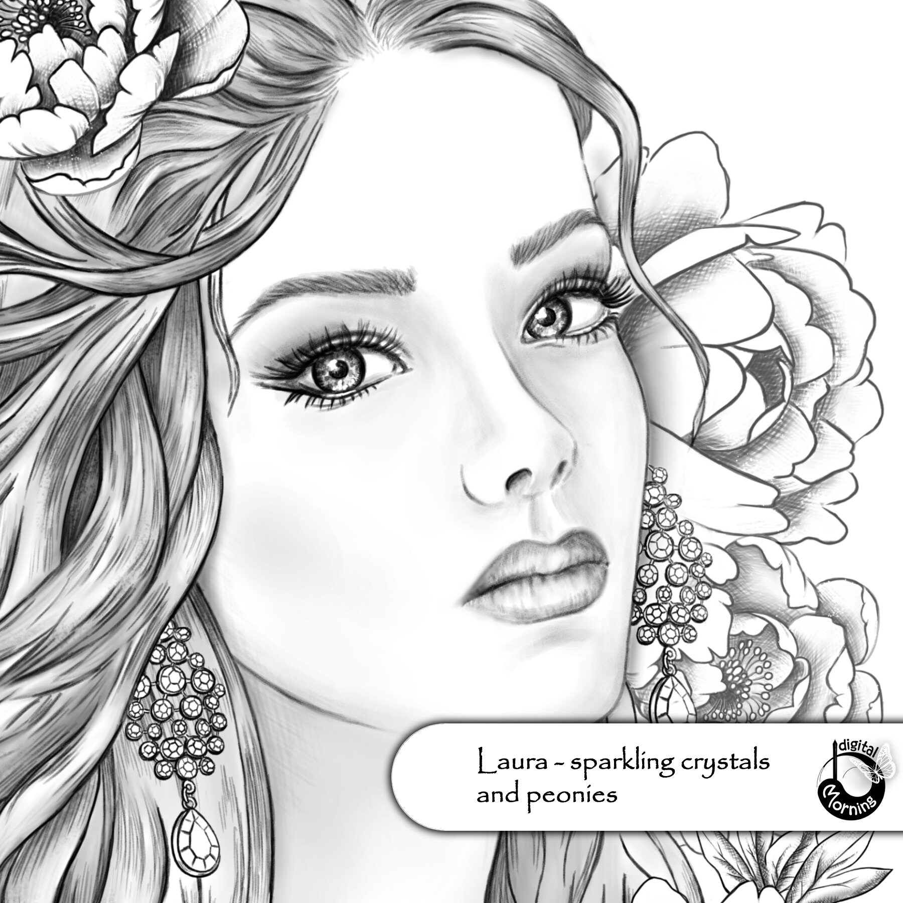 Premium Coloring Page PDF for Adult Grayscale Coloring A4 | Etsy India