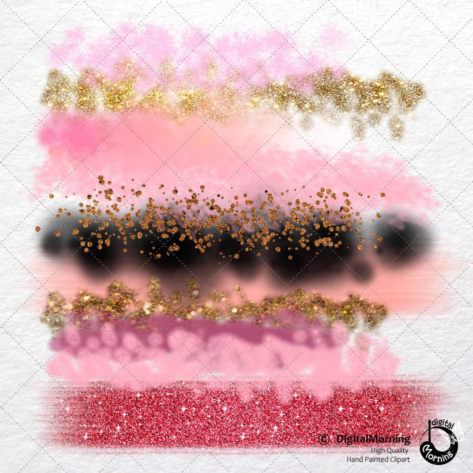 Gold Paint Brush Strokes Logo Clipart, Glitter Blush Brush Stroke ...