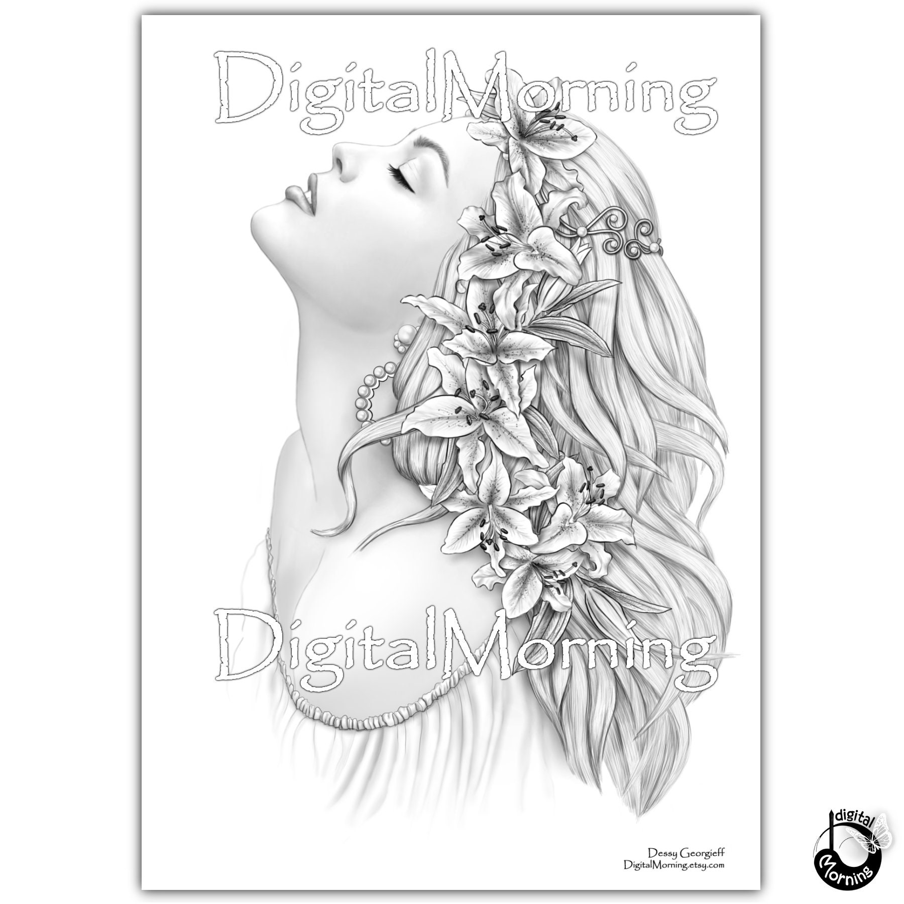 Premium Coloring Page Grayscale Coloring A3 A4 8.5x11 - Etsy UK