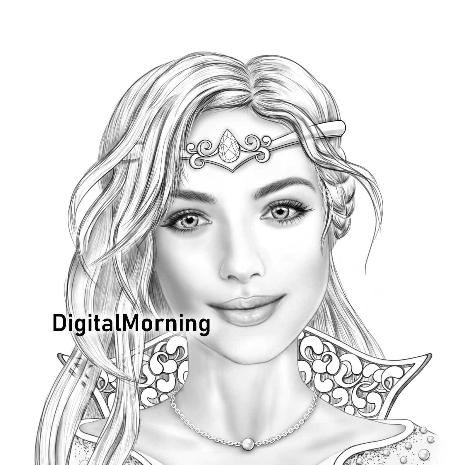 Premium Coloring Page PDF for Adult Grayscale Coloring A3 - Etsy