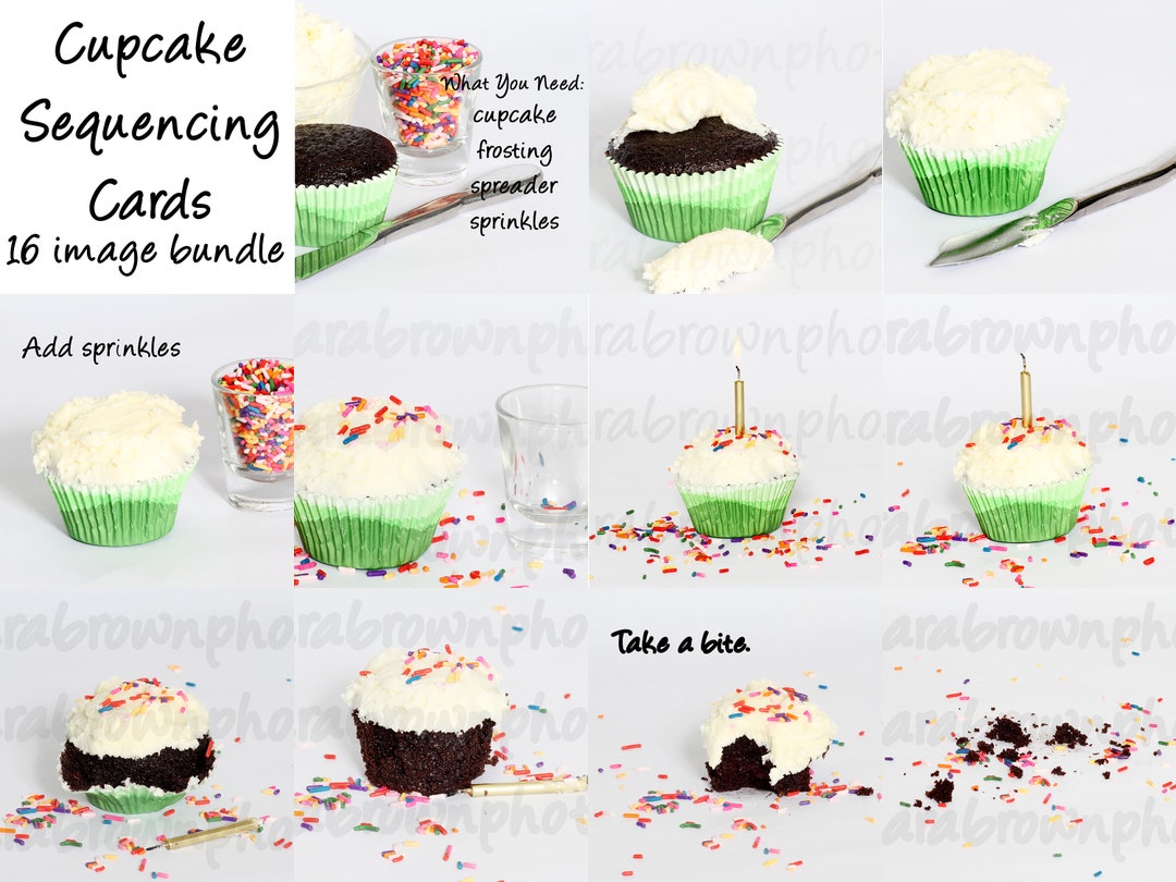 Cupcake I Sequencing Cards I Therapists and Teachers - Etsy