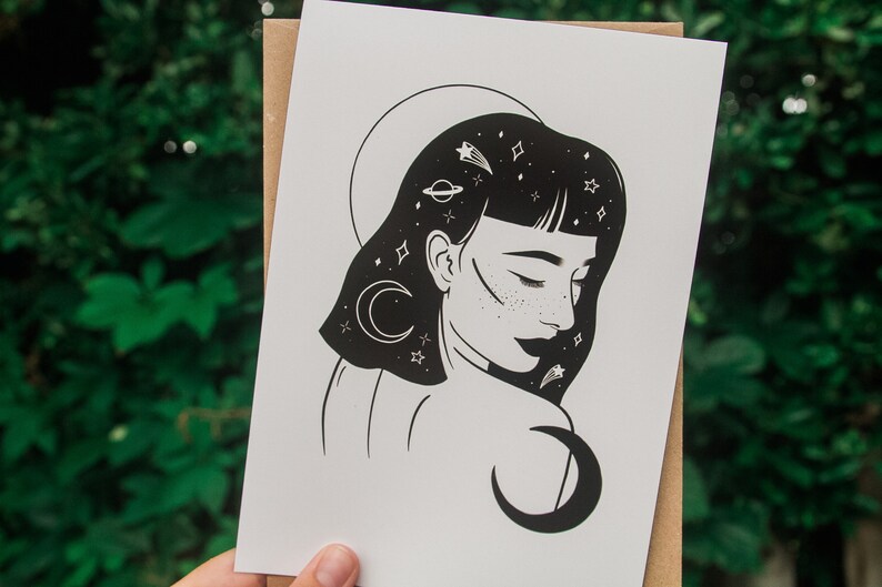Space Girl Art Print Illustrated A5 Print Give Me Space - Etsy
