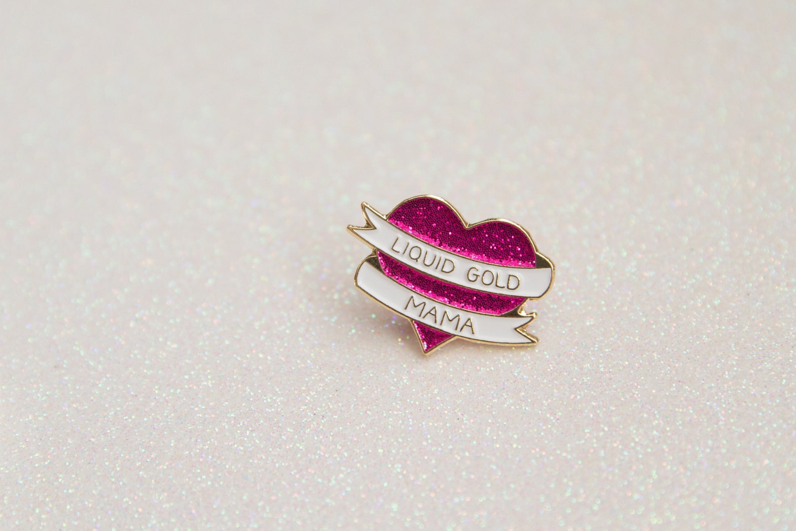 Liquid Gold Mama Soft Enamel Glitter Pin Breastfeeding Pin - Etsy UK