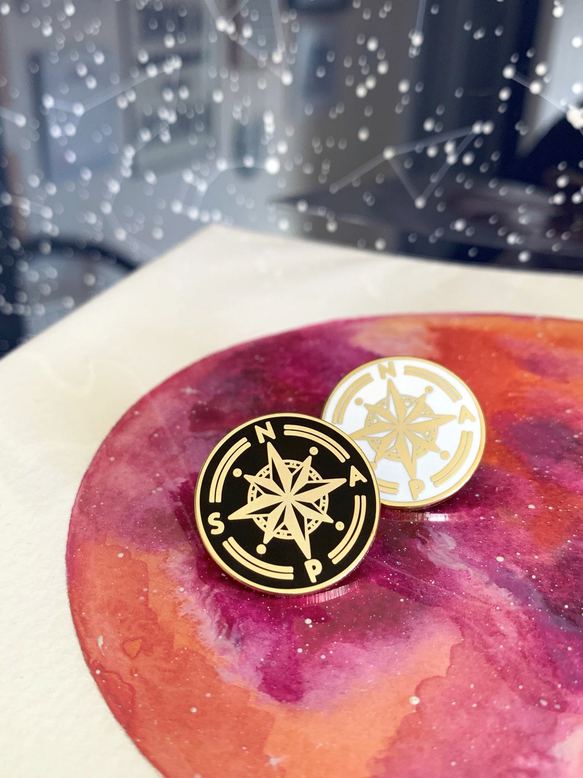 Nap Pin Navigator of Naps Black and Gold Pin Nap Lover - Etsy