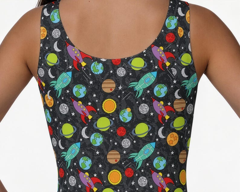 Outer Space Gymnastics Leotard | Girls Practice Leo | Custom Made for ...