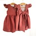 Rust Girls Copperlinen Dress Summer Dress Fall Dress - Etsy