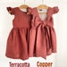 Rust Girls Copperlinen Dress Summer Dress Fall Dress - Etsy