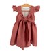 Rust Girls Copperlinen Dress Summer Dress Fall Dress - Etsy