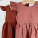 Rust Girls Copperlinen Dress Summer Dress Fall Dress - Etsy