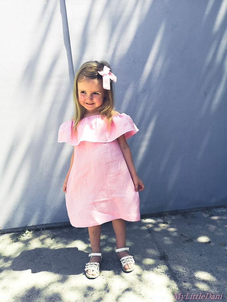 Beach Dress Linen off Shoulder for Girls off the Shoulder - Etsy