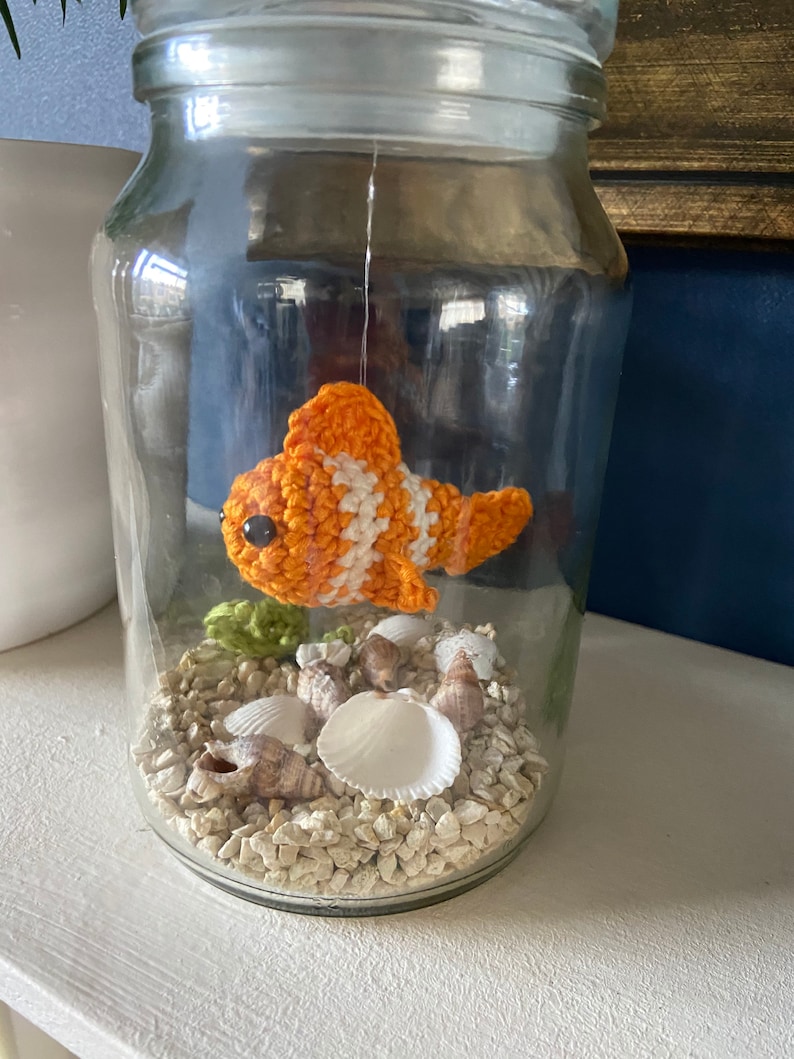 Crochet Fish in a Jar Gift Decoration Fish | Etsy