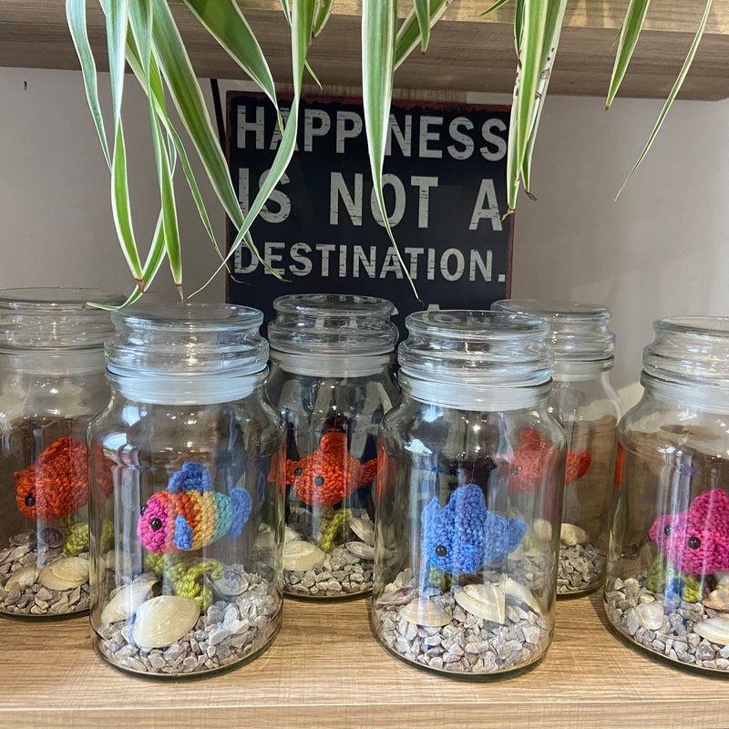 Crochet Fish in Jar - Etsy