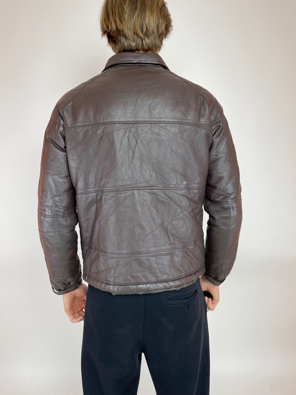 Vintage ECKO UNLTD Leather Jacket Mens Size S - Etsy