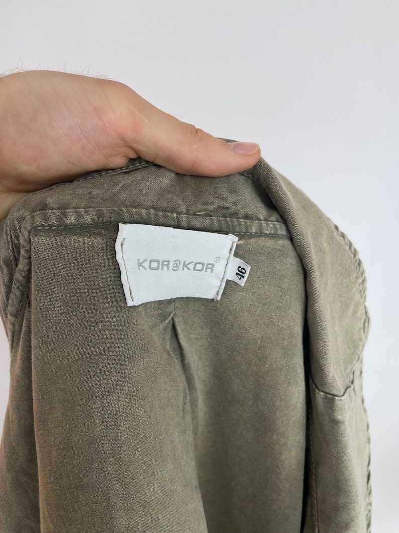 KOR@KOR Waded Vintage Khaki Unlined Blazer Jacket Womens Size 46 ...