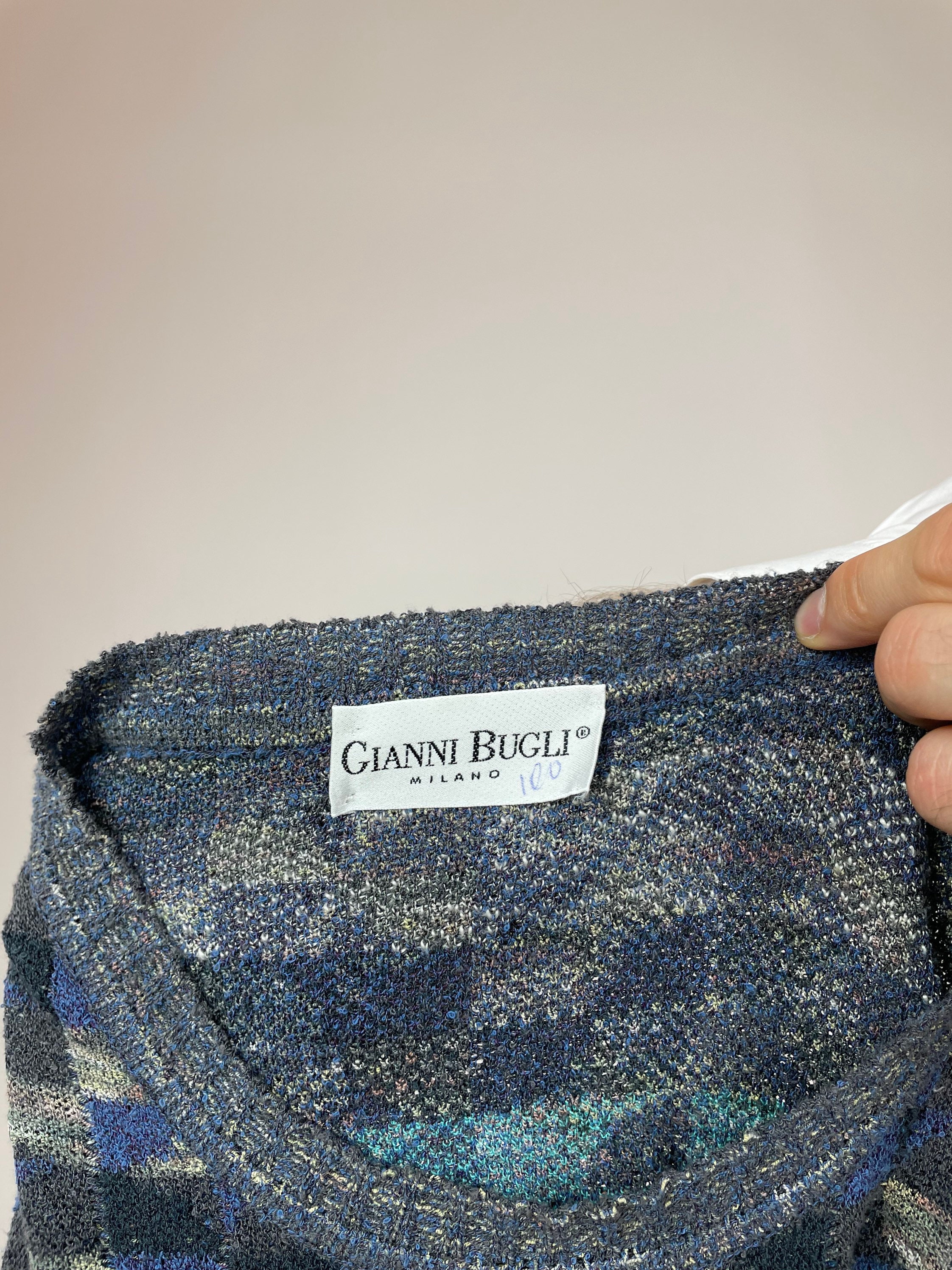 Rare Vintage Mens GIANNI BUGLI Milano Retro Multicolor Sweater, Cotton ...