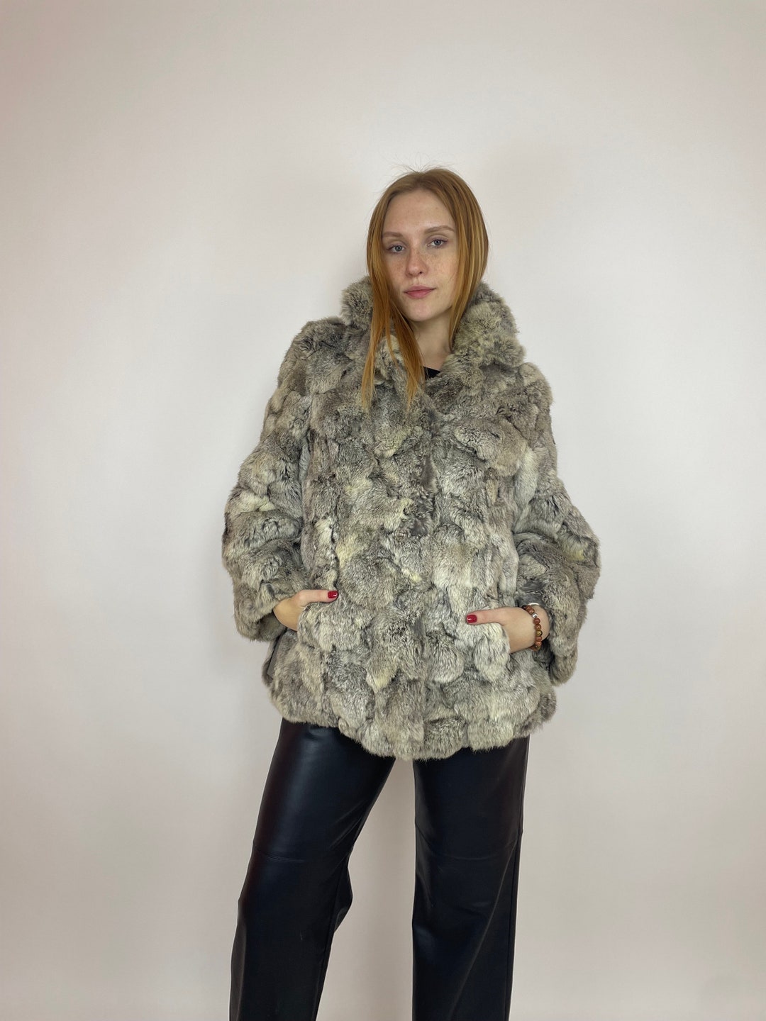 Gil Bret Rabbit Fur Coat Women's Size M-L - Etsy