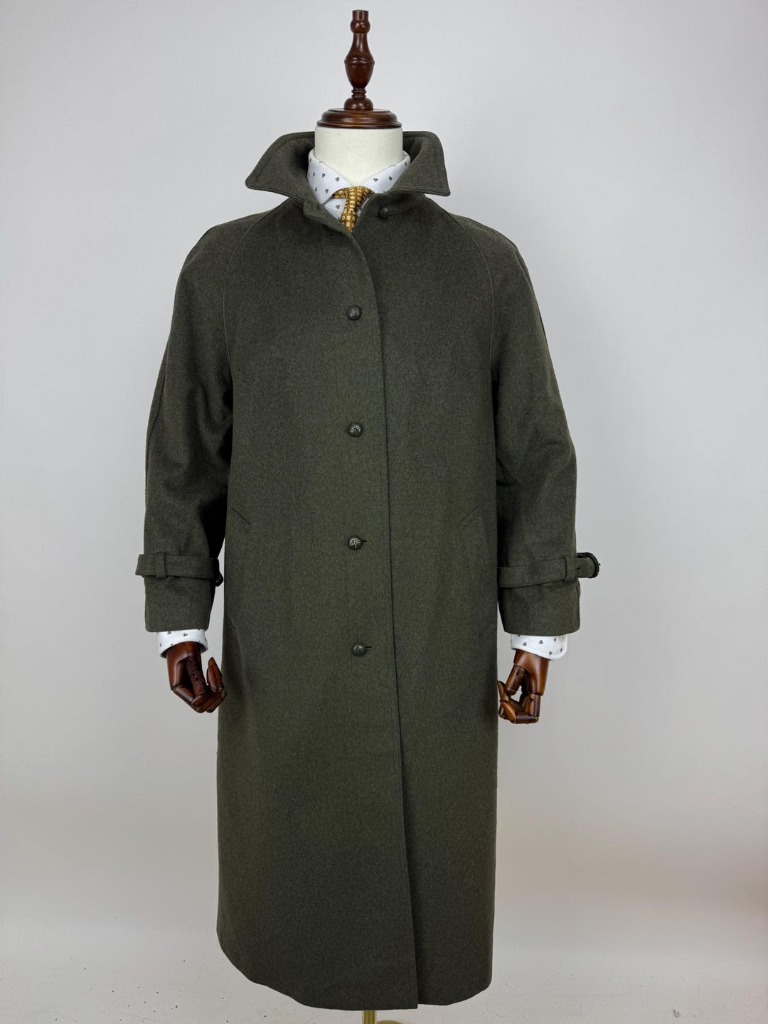 Frey Loden Vintage Green Wool Trench Coat Preppy Style Mens Size 50 - Etsy