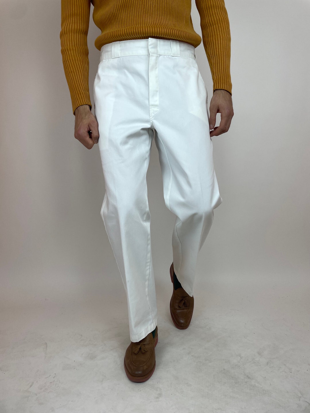 Vintage DICKIES 874 Original Fit White Chino Pants White Mens Size 32x32 - Etsy