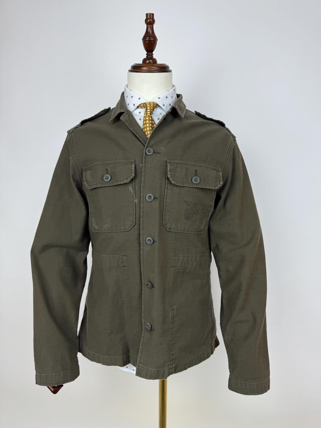Allsaints Sapper LS Shirt Military Overshirt Army Button Ups Shirt Mens ...