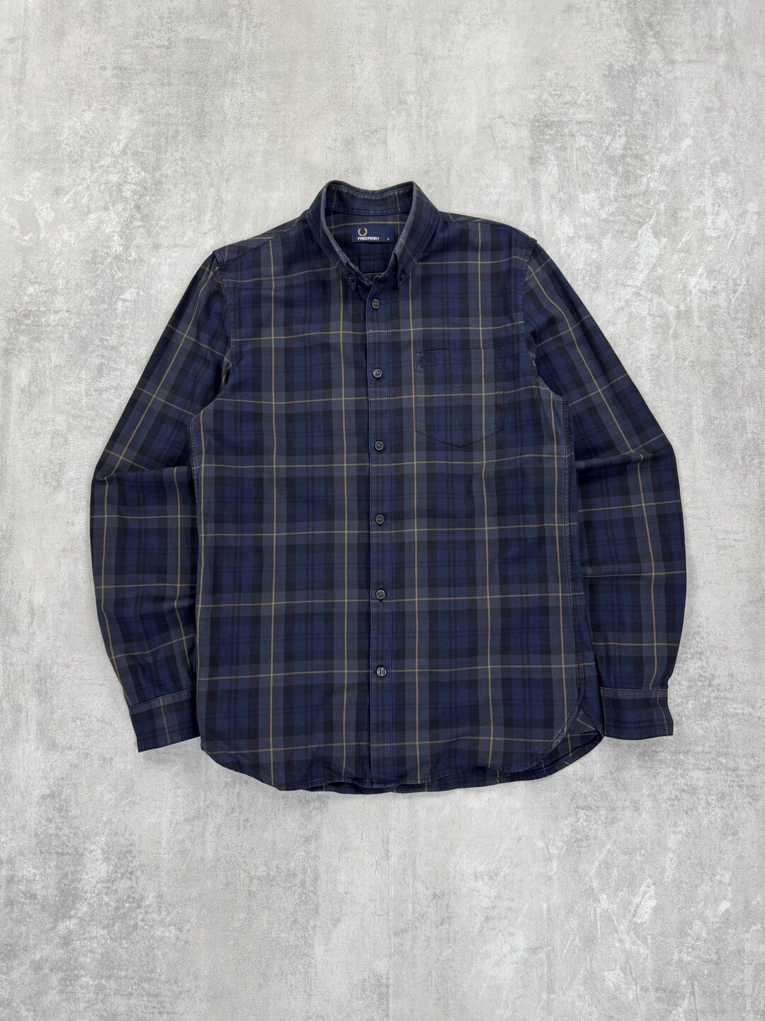 Fred Perry Plaid Shirt Button up Long Sleeve Mens Size Small - Etsy