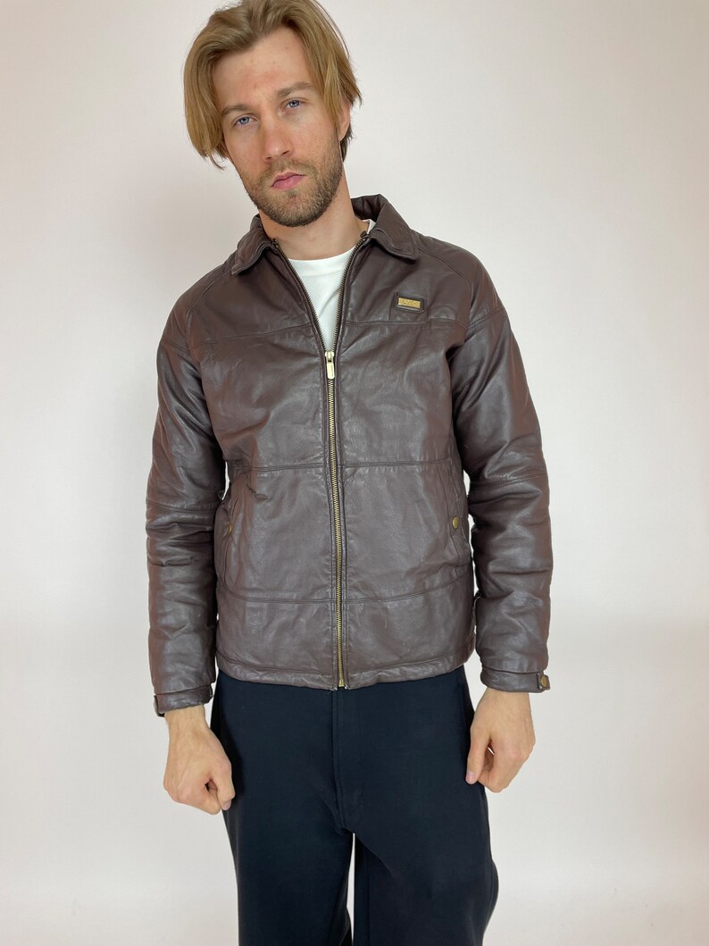 Vintage ECKO UNLTD Leather Jacket Mens Size S - Etsy