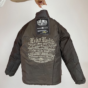 Vintage ECKO UNLTD Leather Jacket Mens Size S - Etsy