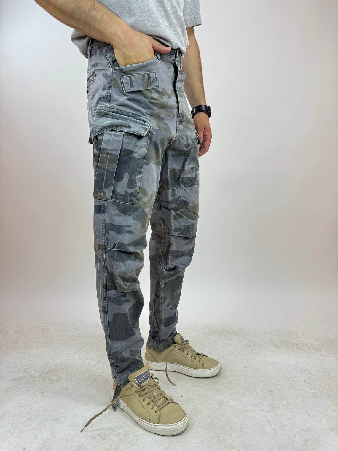 G-star RAW CARGO Pants Rovic Extra Loose Tapered Camouflage Mens Size ...